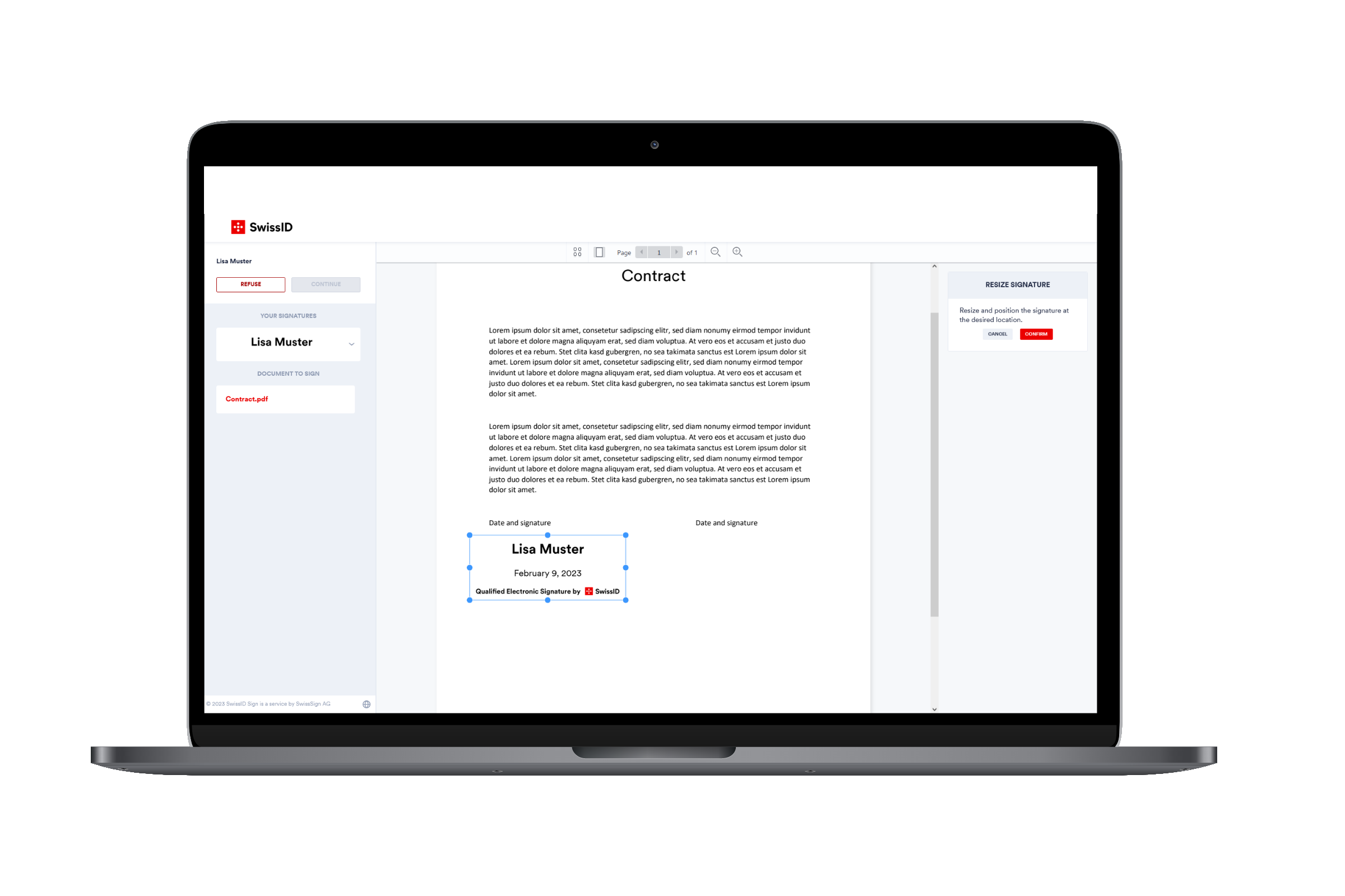 Digital signatures: web service | SwissSign